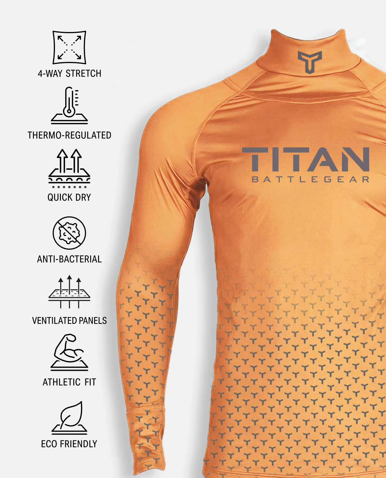CUT-RESISTANT BASELAYER - CREAMSICLE – Titan Battlegear